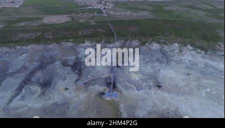 Xinjiang barkol aerial summer barkol lake scenery Stock Photo - Alamy