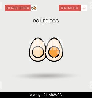 Delicious boiled eggs which is cut into two halves and is ready to ...