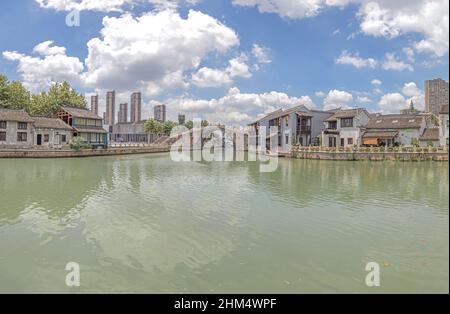 The ancient canal scenic QingMing bridge Stock Photo - Alamy