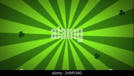 Image multiple floating green shamrocks on top and bottom Stock Photo ...