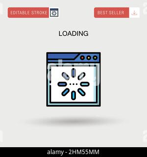 Loading vector icon. Loading style sign for mobile concept and web design. Downloading symbol ...