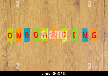 Onboarding success symbol. Concept word Onboarding on beautiful white ...