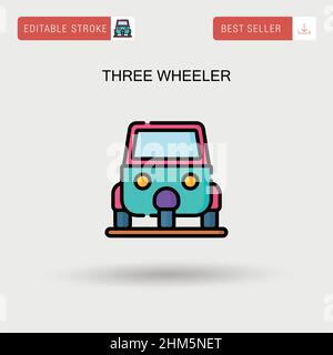 Isolated three wheeler vehicle design Stock Vector Image & Art - Alamy