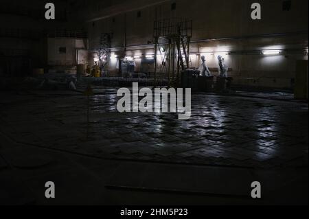 The biological shield and reactor hall of reactor 3 at the Chernobyl ...