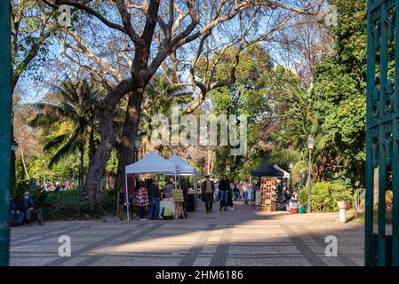 Lisbon, Portugal. 06 February 2022. View of crafts and design market in ...