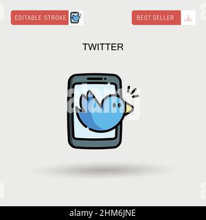 Twitter social network logo icon collection. X new logo icon twitter ...