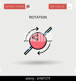 Circle with arrow. 360 rotation. Vector illustration isolated on white ...