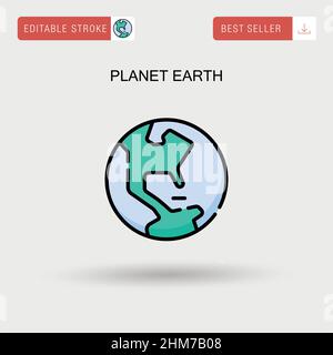 Planet-earth Simple vector icon Stock Vector Image & Art - Alamy