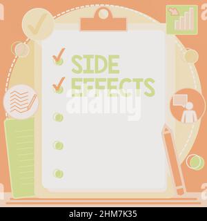 Conceptual caption Side Effects. Business approach An unintended ...