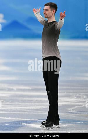 Paul Fentz (GER) FEBRUARY 4, 2022 - Figure Skating : Team Men's Short ...