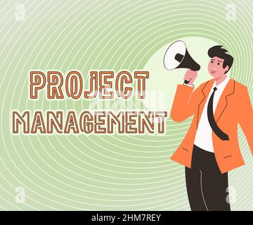 Hand writing sign Project Management. Business overview Application ...