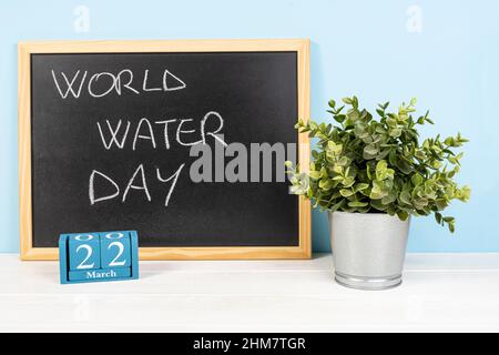 Thge concept of the Unitred Nations World Water Day at March 22 Stock ...
