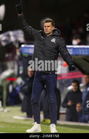 SpeziaÕs Italian coach Thiago Motta gesticulate during the Serie A ...