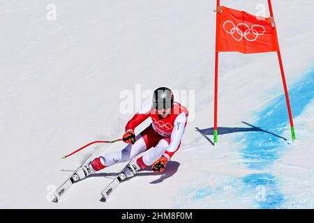 Austria's Matthias Mayer competes during a men's World Cup downhill ski ...