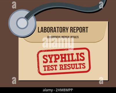 Syphilis STD laboratory test results. Health concept. Medical ...