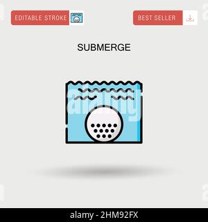 Submerge Simple vector icon. Illustration symbol design template for ...