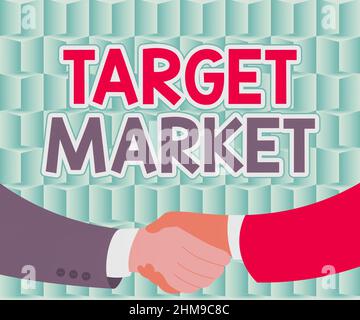 Conceptual caption Target Group. Business overview Particular showing ...