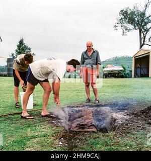 Hangi pit oven a traditional New Zealand Maori method of cooking food ...