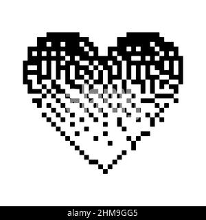 Heart shape with bitmap retro effect Stock Vector Image & Art - Alamy