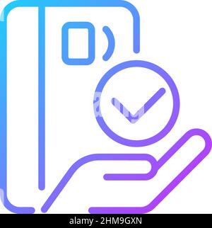 Simple thin linear gradient credit card icon Stock Vector Image & Art - Alamy