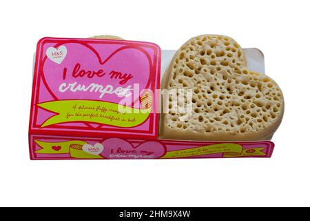 I love my crumpet, heart shaped crumpets from M&S ready for St ...