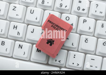 Conceptual display Procurement Management. Conceptual photo buying ...