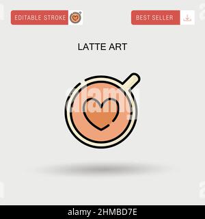 Cappuccino drink with latte art Stock Vector Image & Art - Alamy