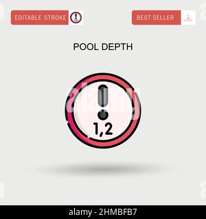 Pool depth icon Stock Vector Image & Art - Alamy