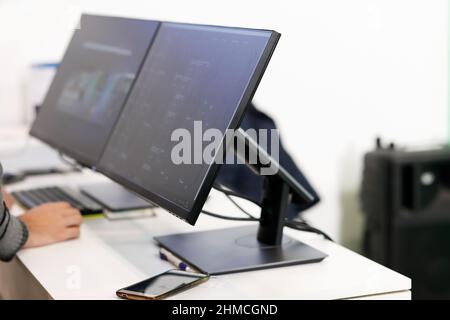 Office workplace with modern computer Stock Photo - Alamy
