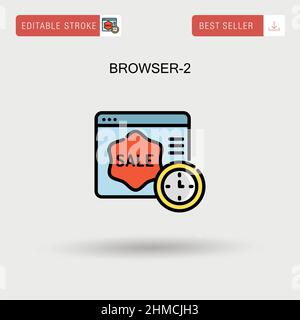 browser vector icon modern simple vector illustration Stock Vector ...