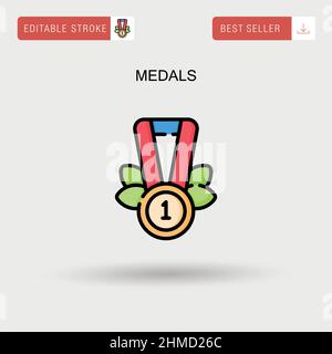 Medals Simple vector icon Stock Vector Image & Art - Alamy