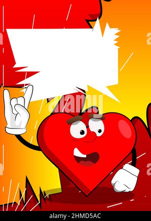 Rock music in my heart. Hand drawn lettering design with guitar head ...