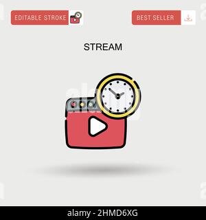 Simple broadcast frame design with red color and dark background ...