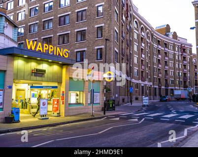 wapping overground station london transport in London London bus Stock ...