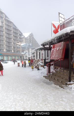 BOROVETS, BULGARIA - JANUARY 14, 2022: Winter view of ski resort of ...