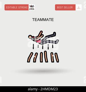 Teammate-1 Simple vector icon Stock Vector Image & Art - Alamy