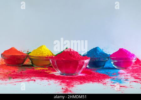 Dry Color powders for Holi Indian festival of colors Stock Photo - Alamy
