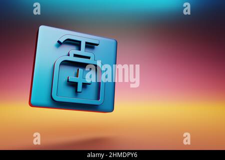 Sanitizer icon. Beautiful Blue Sanitizer symbol icons on multicolor ...