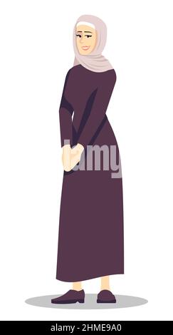 Lady in beautiful dress semi flat color vector character Stock Vector ...