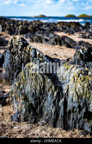 Rock pools at Rhosneigr, Anglesey, North Wales, UK. Taken on 12th ...