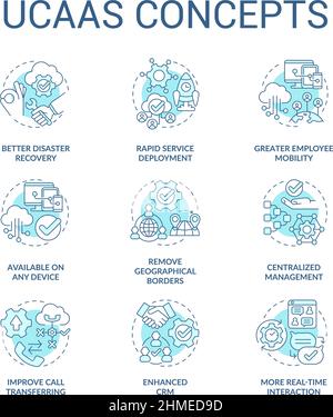 UCaaS concept icons set Stock Vector Image & Art - Alamy