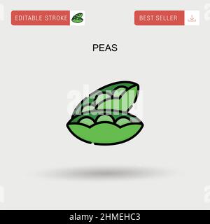 Peas Simple vector icon Stock Vector Image & Art - Alamy