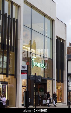 Exterior of Fenwick, a high-end department store in Colchester city ...