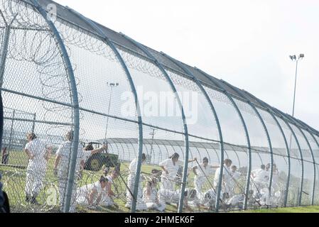 Gatesville, Texas USA October 19, 2016: The unused visiting area in the ...