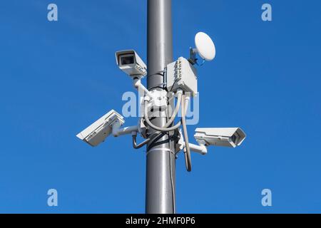 Concept of security and privacy protection with camera headed ma Stock ...