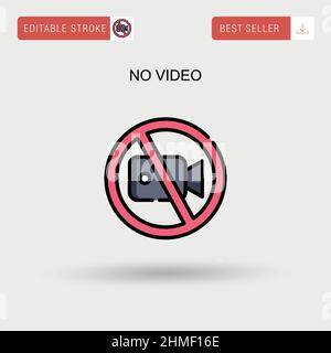 No record. Photo camera icon. Picture on white backdrop. Stop sign ...