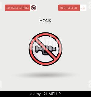 Sound horn vector illustration. Traffic safety caution sign Stock ...