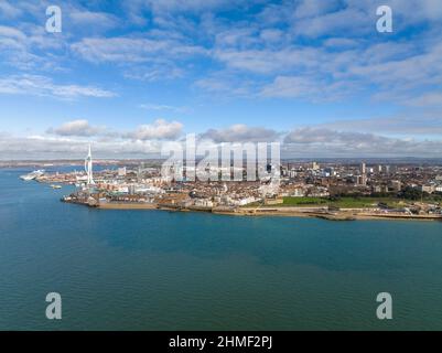 Aerial view of Portsmouth International Port Also known as Portsmouth ...
