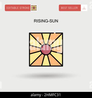 Sunrise Icon, Sun Rise Vector Art Illustration Stock Vector Image & Art ...