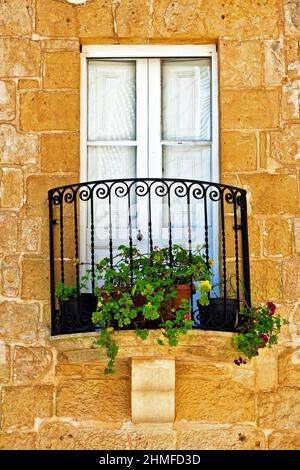 A quaint little balcony in the city of Mdina in Malta Stock Photo - Alamy